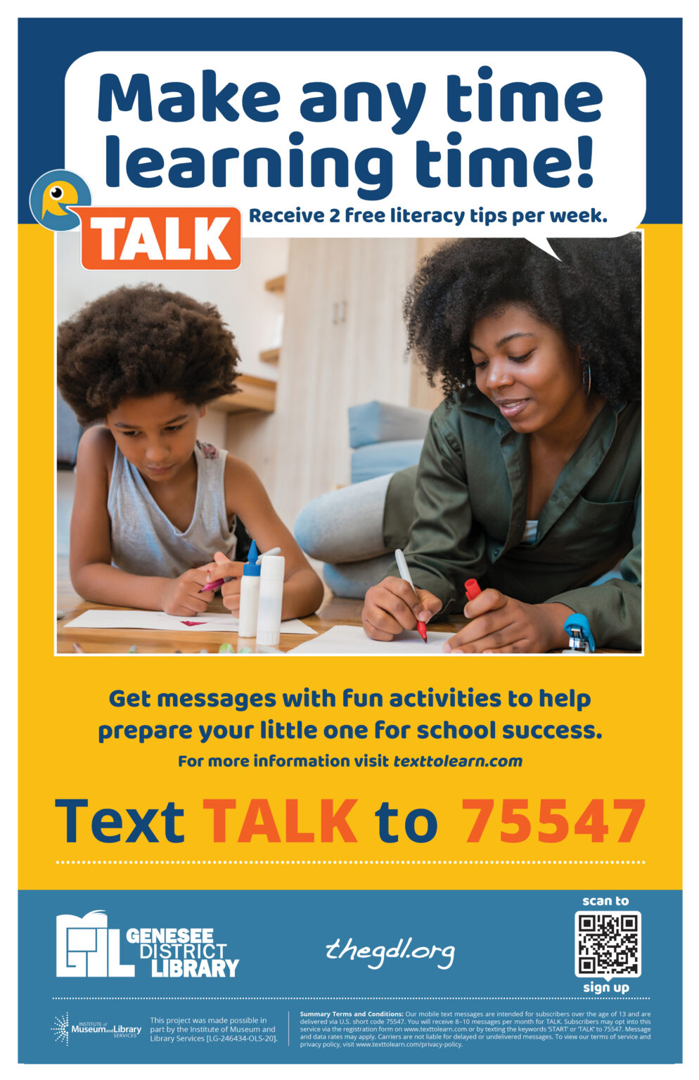 TALK: Text and Learn for Kindergarten – Genesee District Library